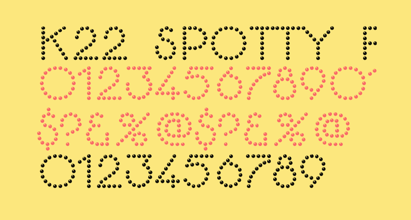 K22 Spotty Face free Font - What Font Is