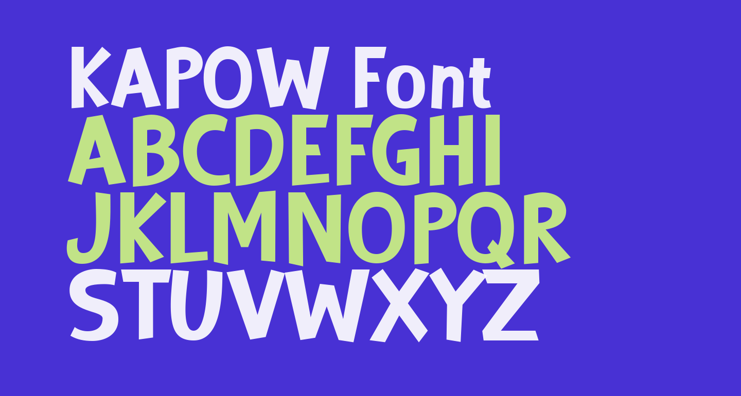 KAPOW free Font - What Font Is