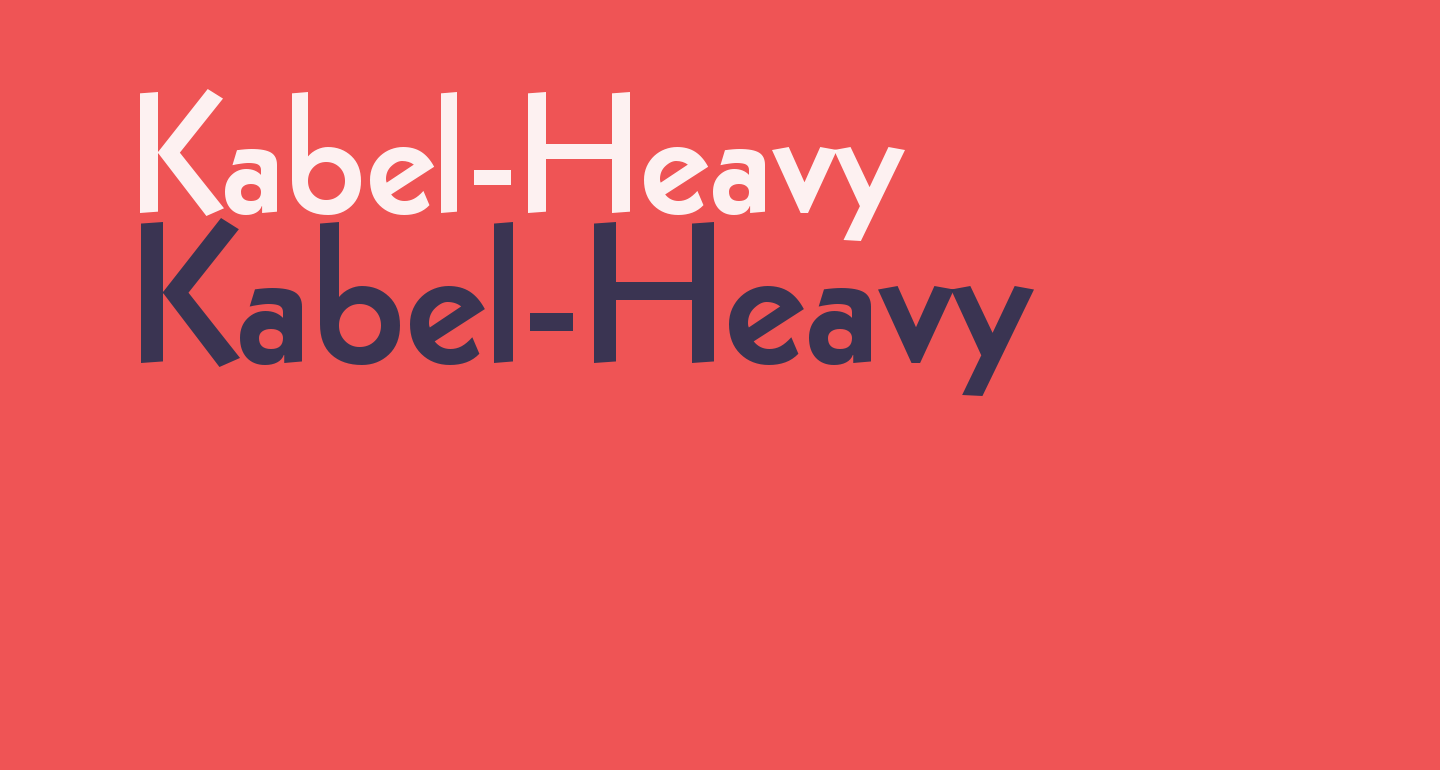 Kabel-Heavy free Font - What Font Is