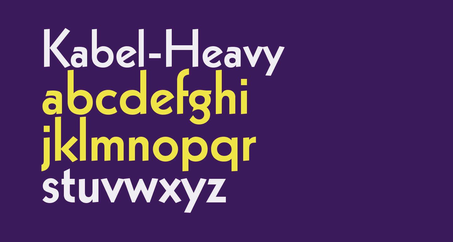 Kabel-Heavy free Font - What Font Is