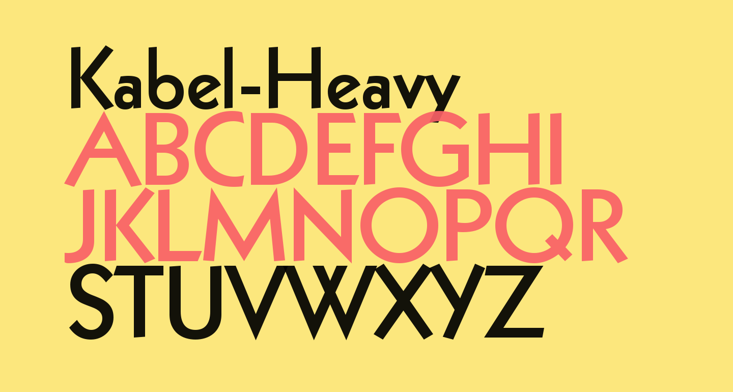 Kabel-Heavy free Font - What Font Is