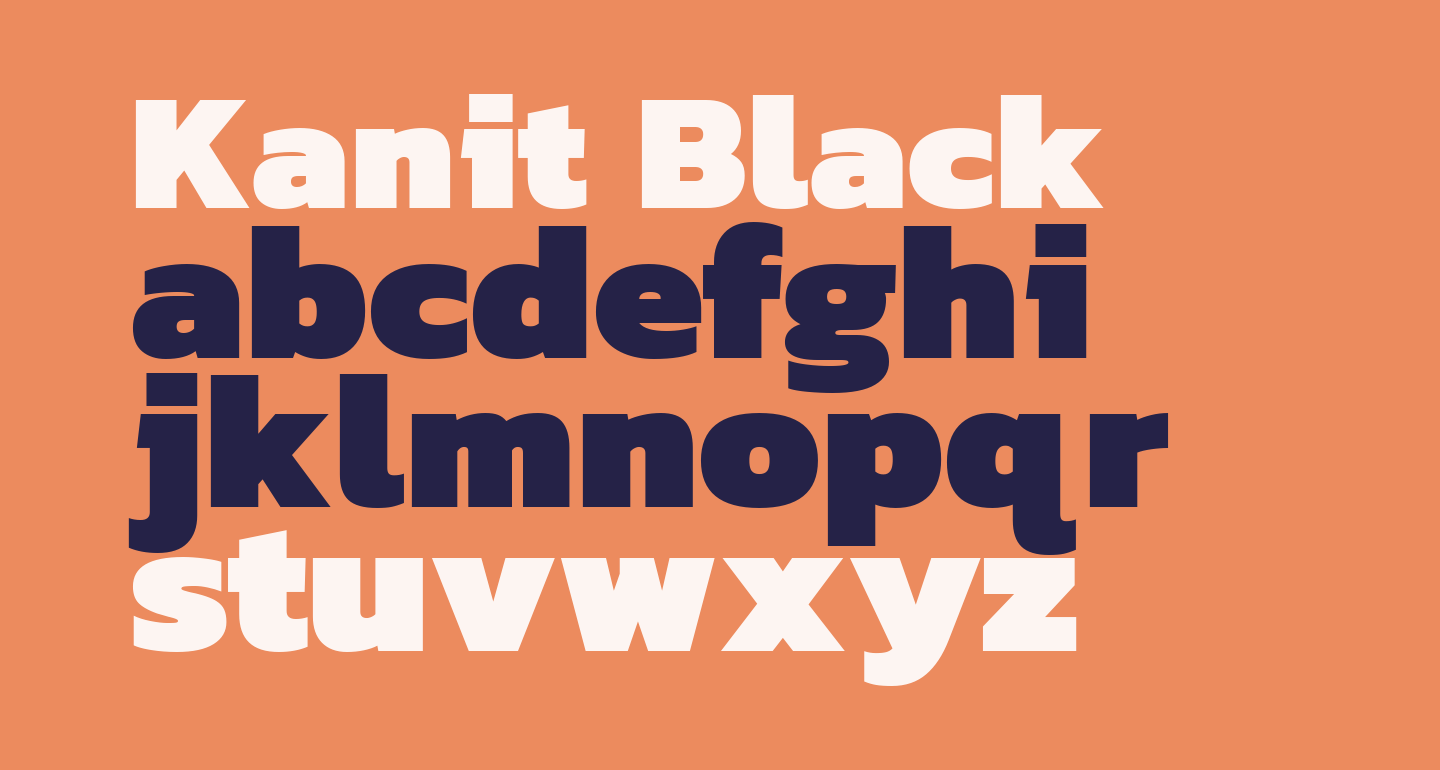Kanit Black free Font - What Font Is