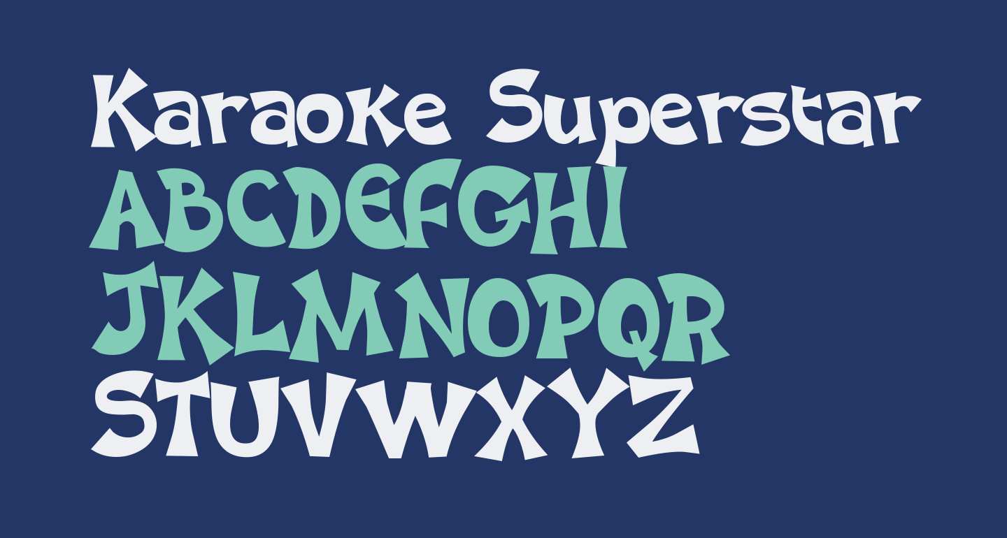 Karaoke Superstar BV free Font - What Font Is