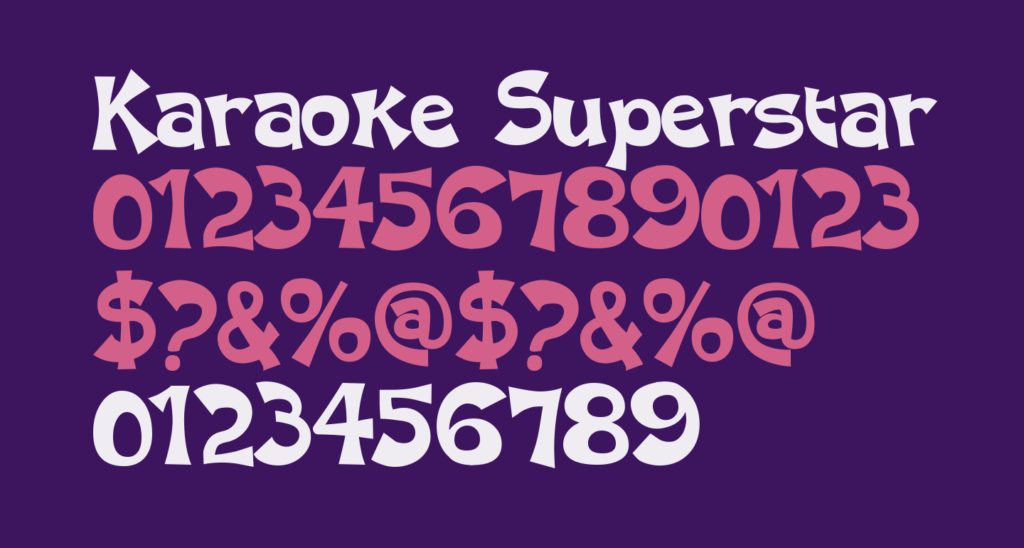 Karaoke Superstar BV free Font - What Font Is