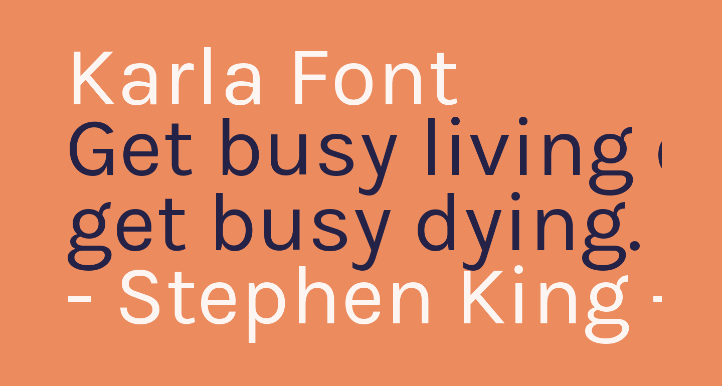 Karla free Font - What Font Is