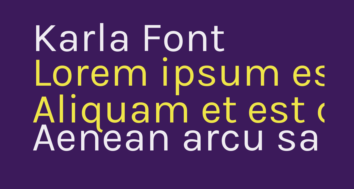 Karla free Font - What Font Is