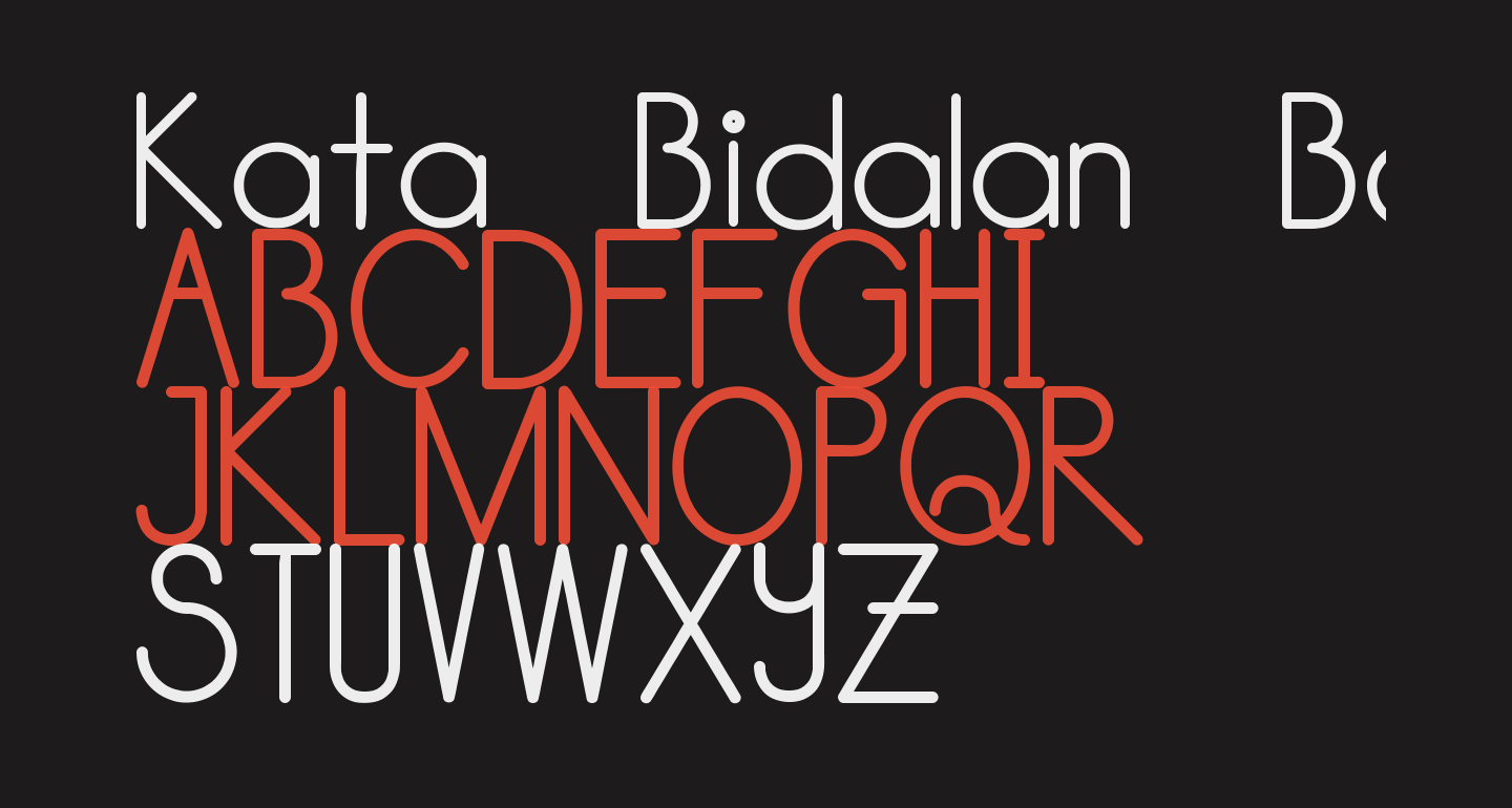 Kata Bidalan Bold free Font - What Font Is