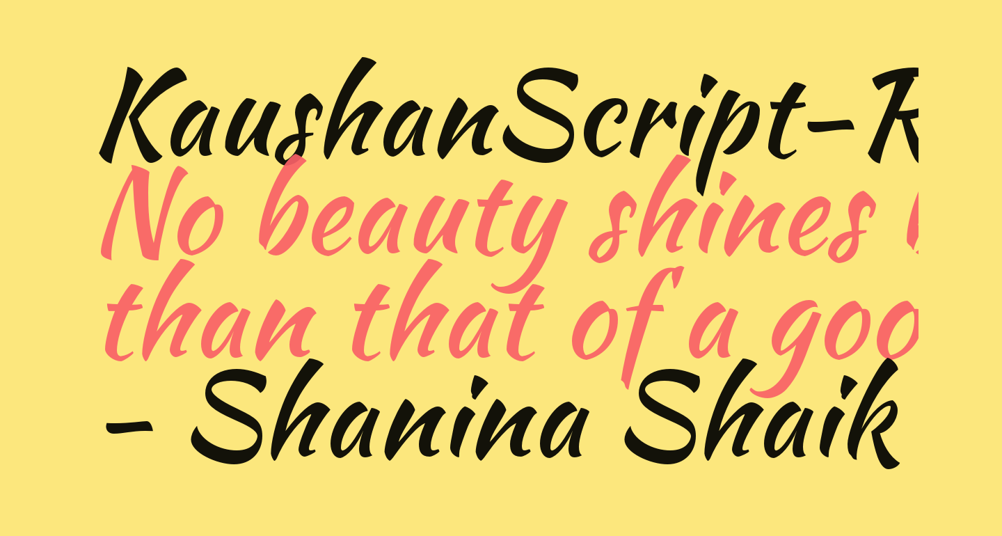 KaushanScript-Regular free Font - What Font Is