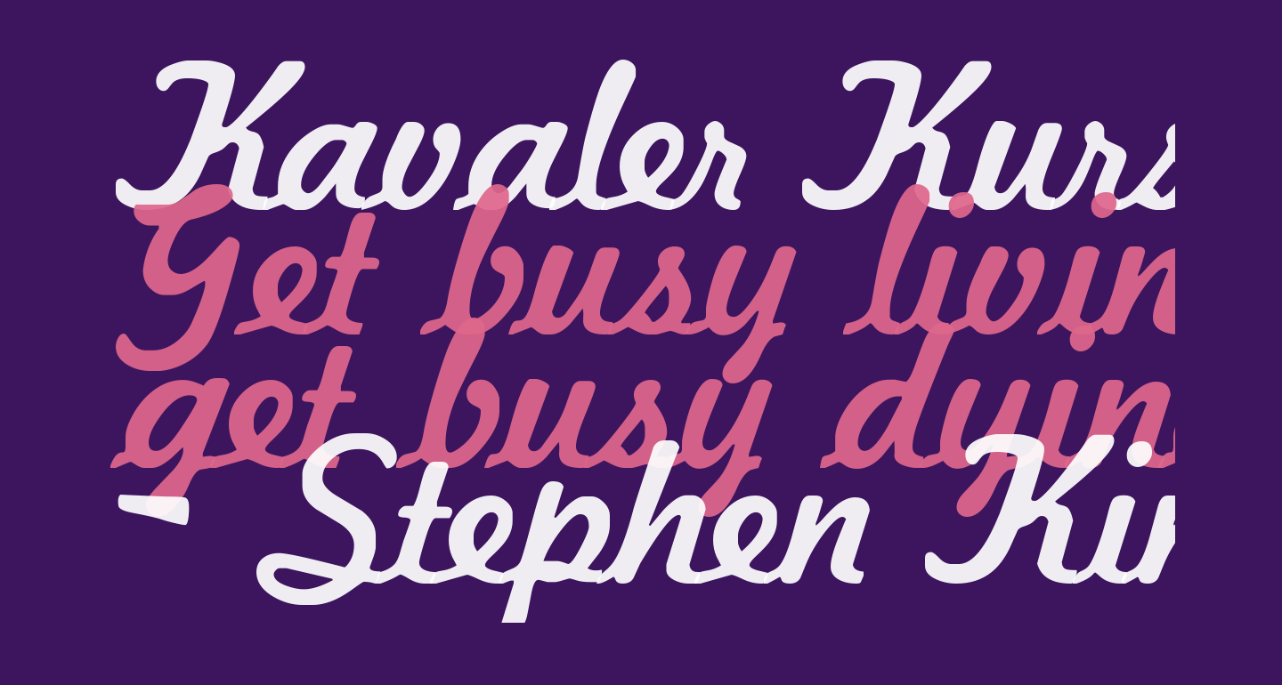 Kavaler Kursive free Font - What Font Is