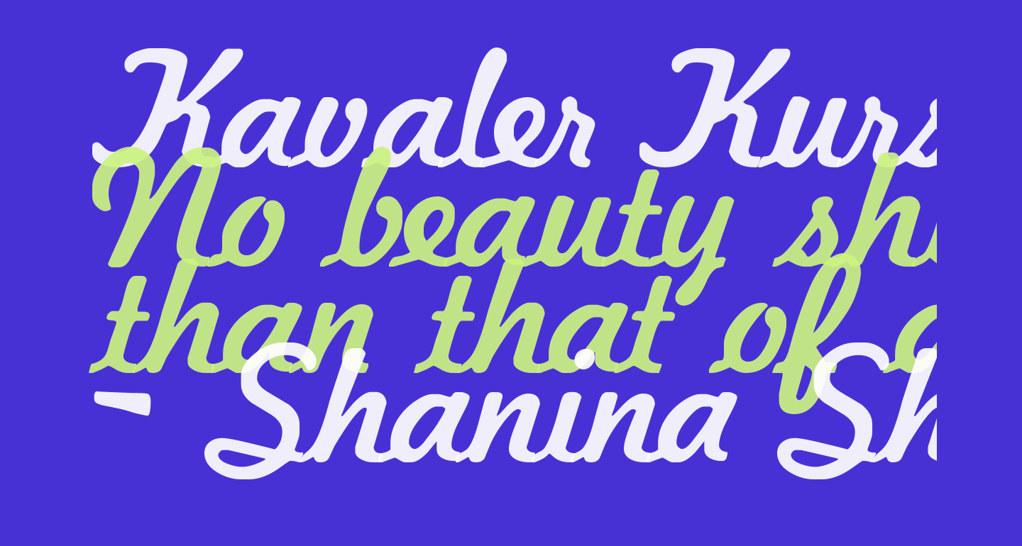 Kavaler Kursive free Font - What Font Is