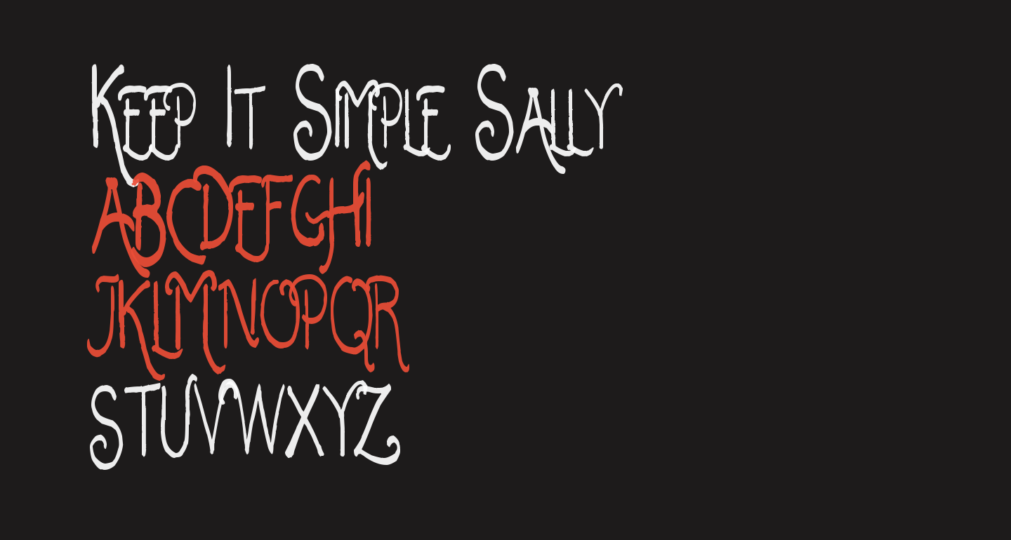 Keep It Simple Sally free Font - What Font Is