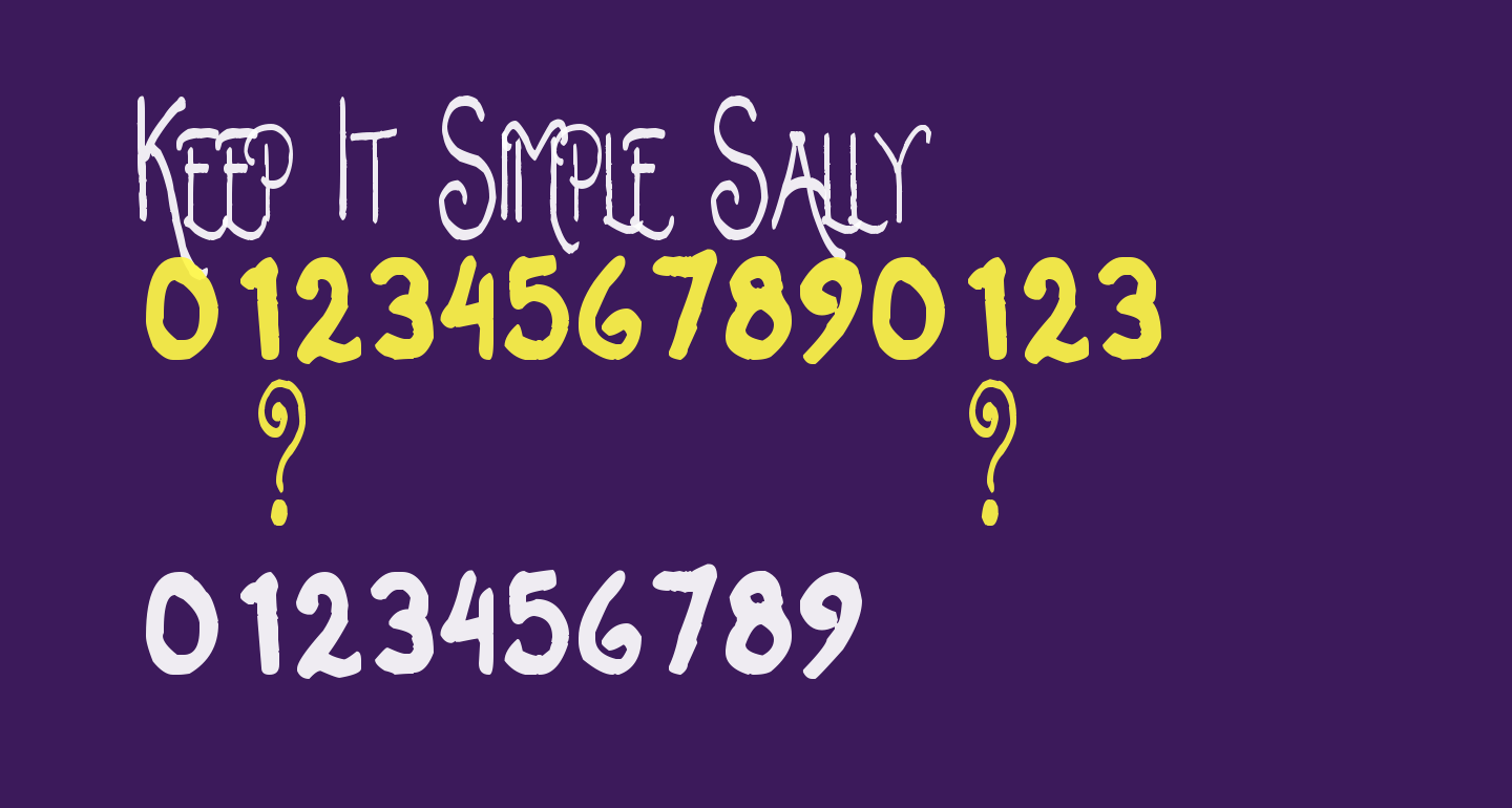 Keep It Simple Sally free Font - What Font Is