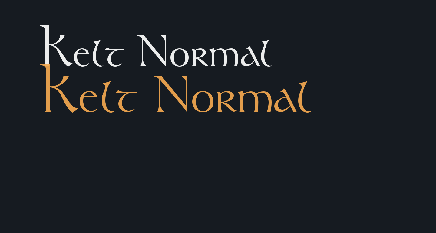 Kelt Normal free Font - What Font Is