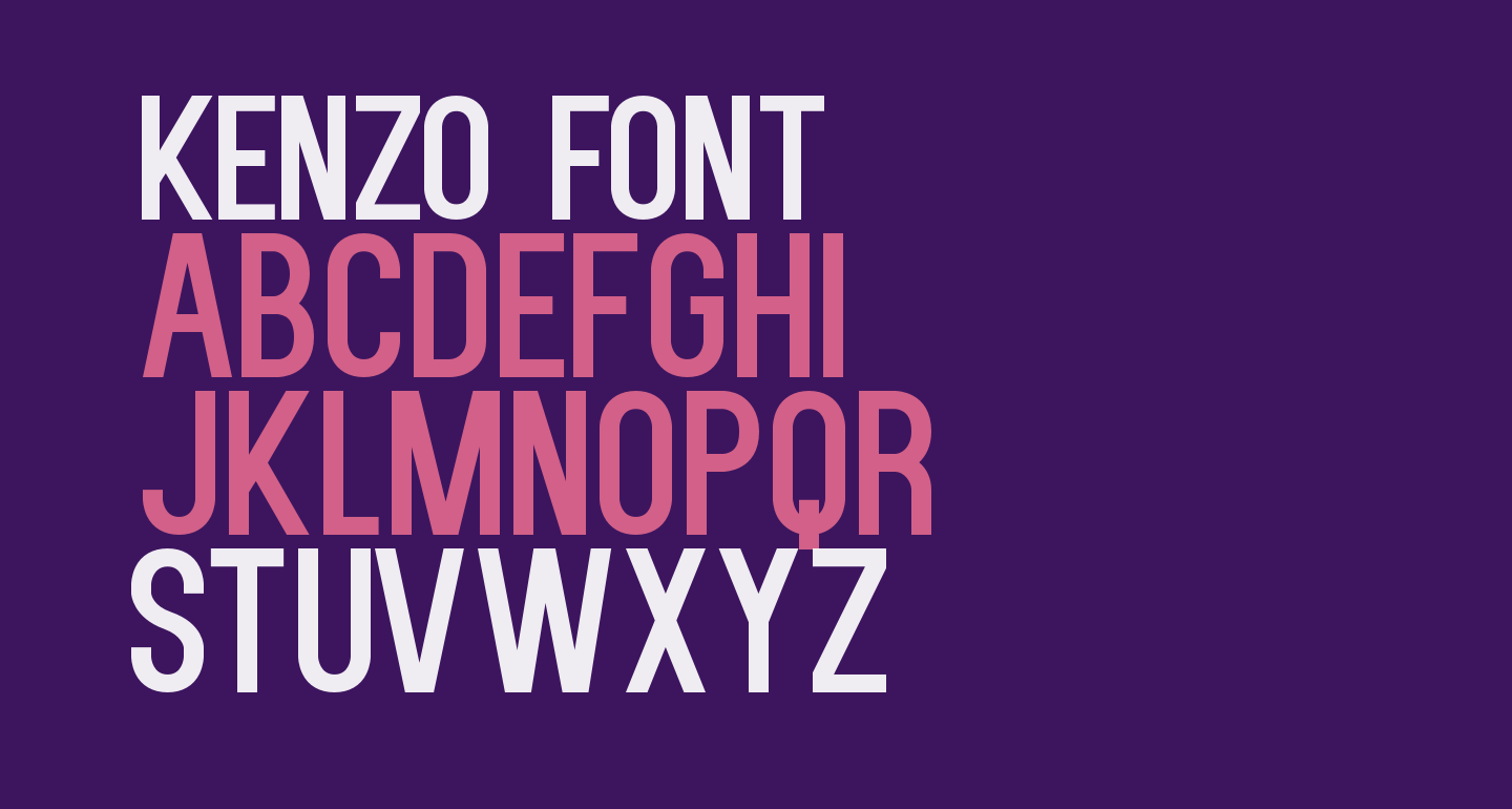 Kenzo free Font - What Font Is