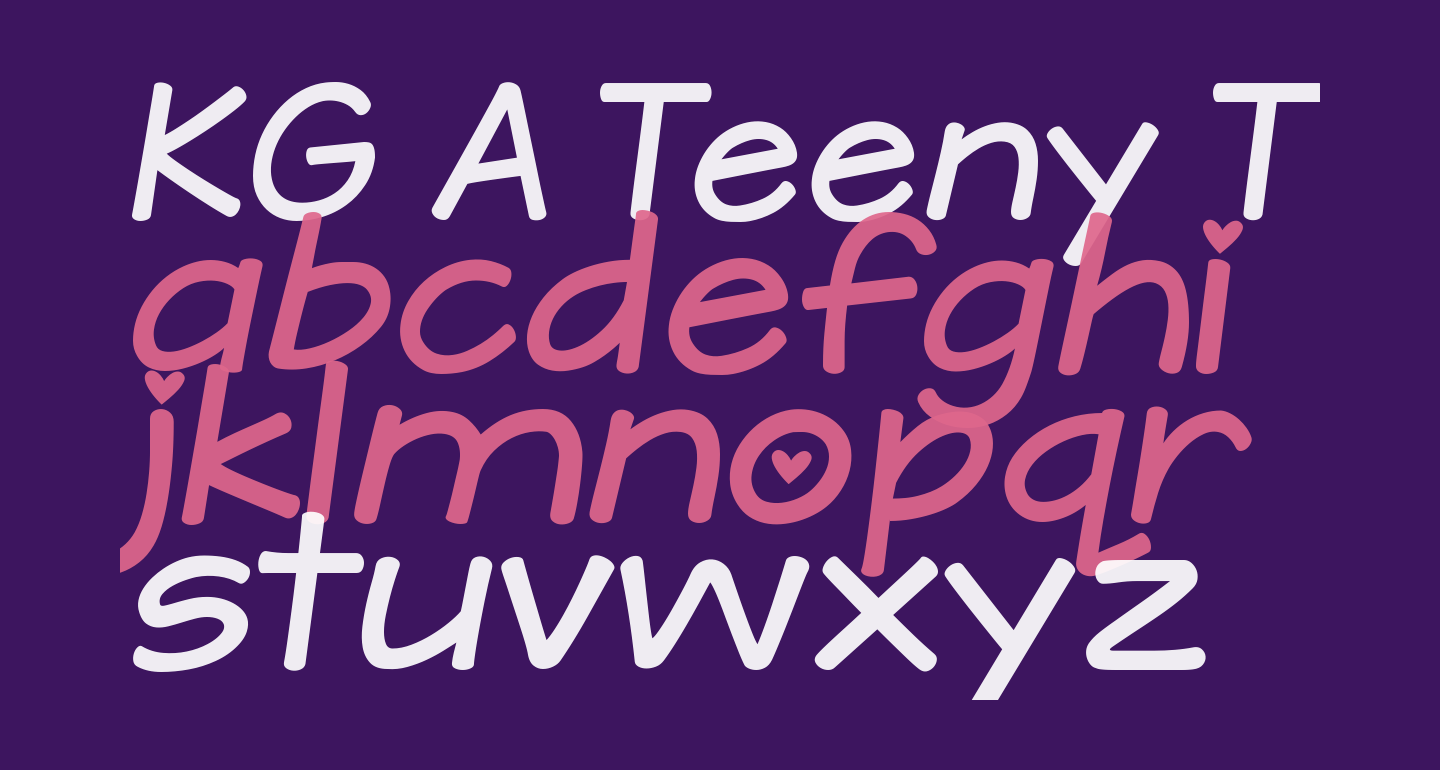 KG A Teeny Tiny Heart free Font - What Font Is