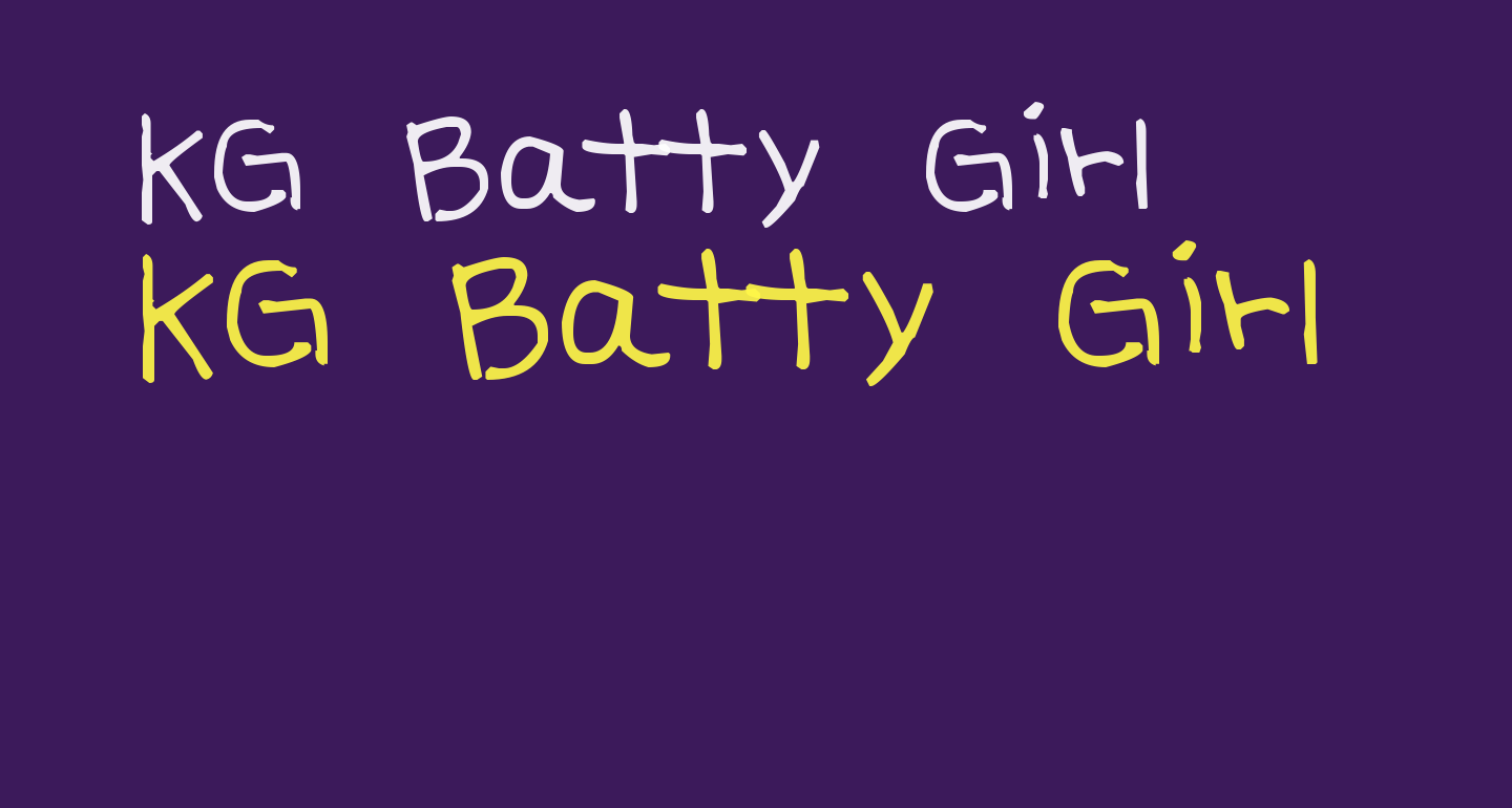 KG Batty Girl free Font - What Font Is