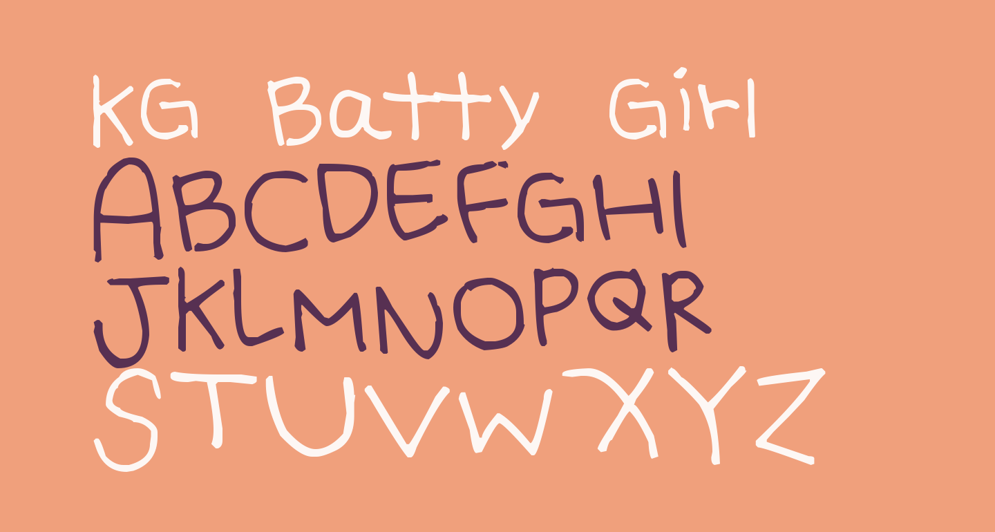 KG Batty Girl free Font - What Font Is