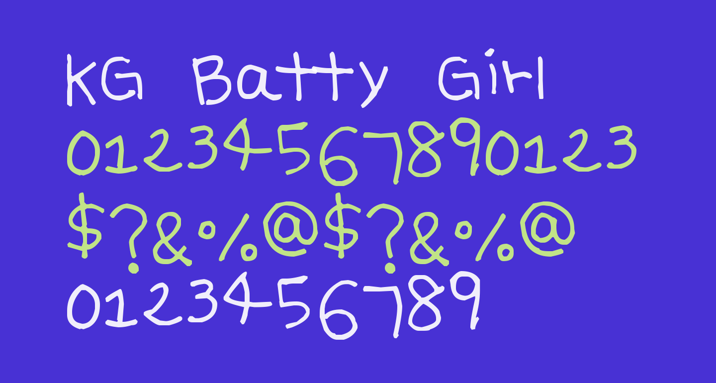 KG Batty Girl free Font - What Font Is