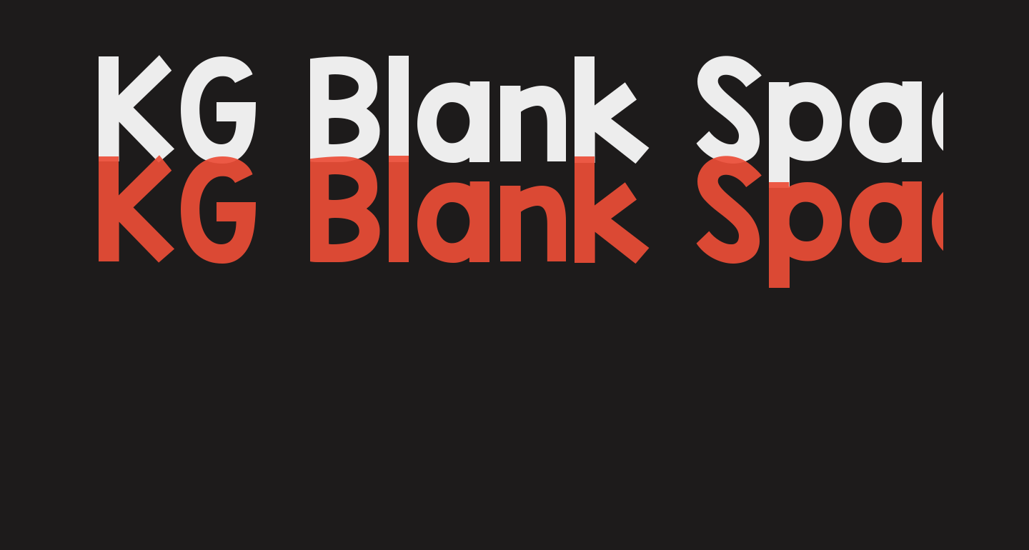 KG Blank Space Solid free Font - What Font Is