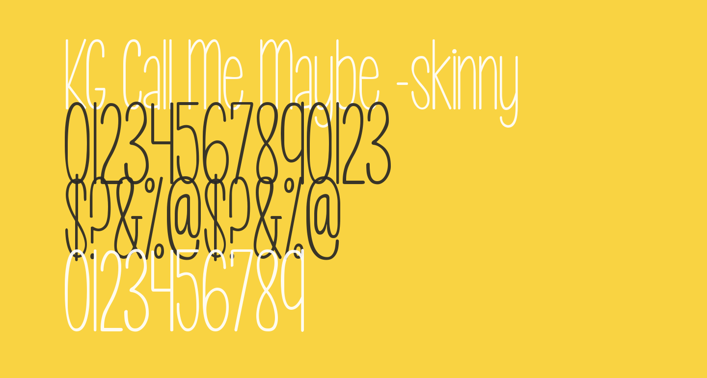 KG Call Me Maybe -skinny free Font - What Font Is
