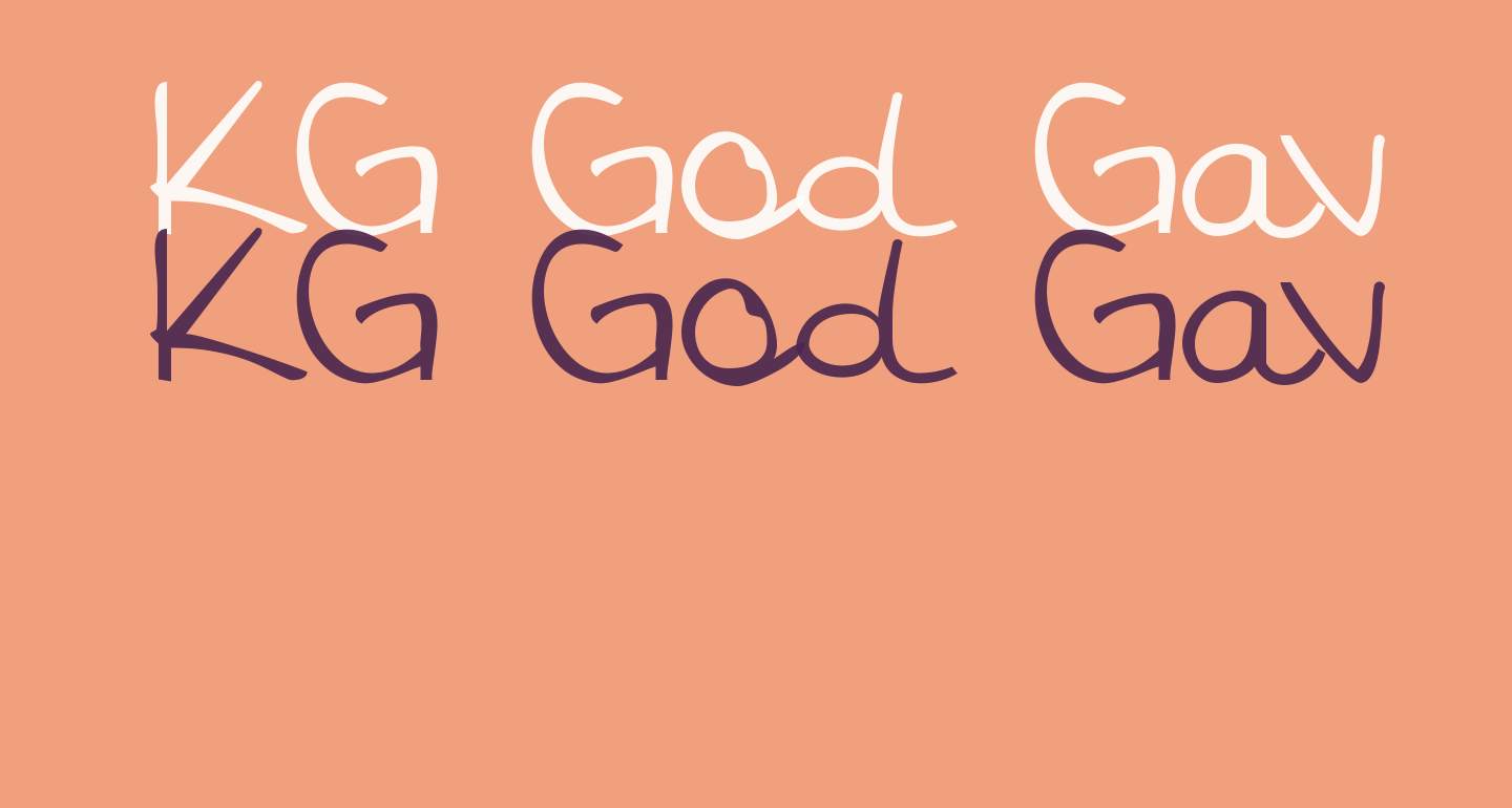 KG God Gave Me You free Font - What Font Is