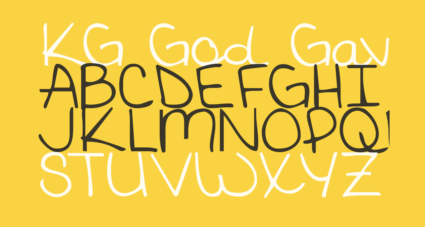 KG God Gave Me You free Font - What Font Is