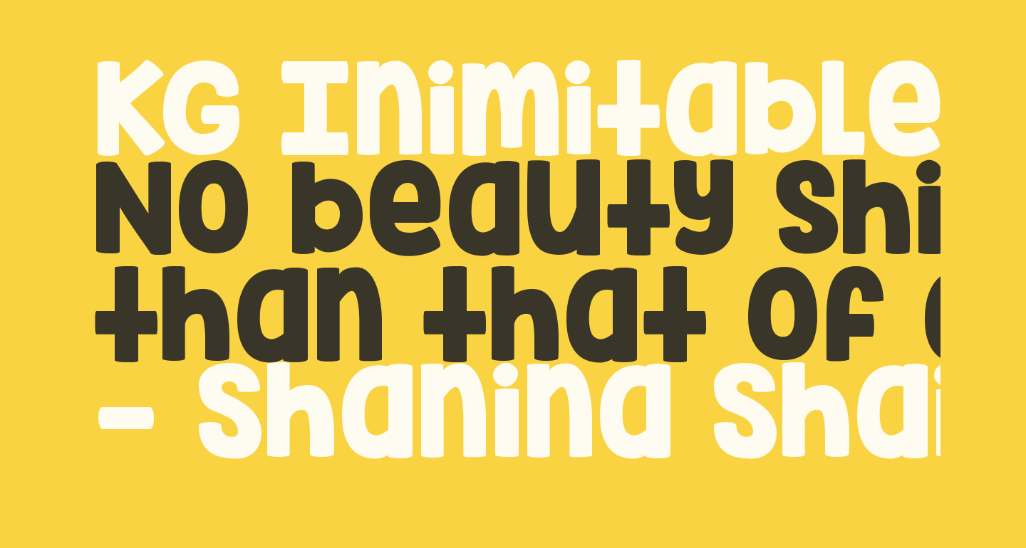 KG Inimitable Original free Font - What Font Is