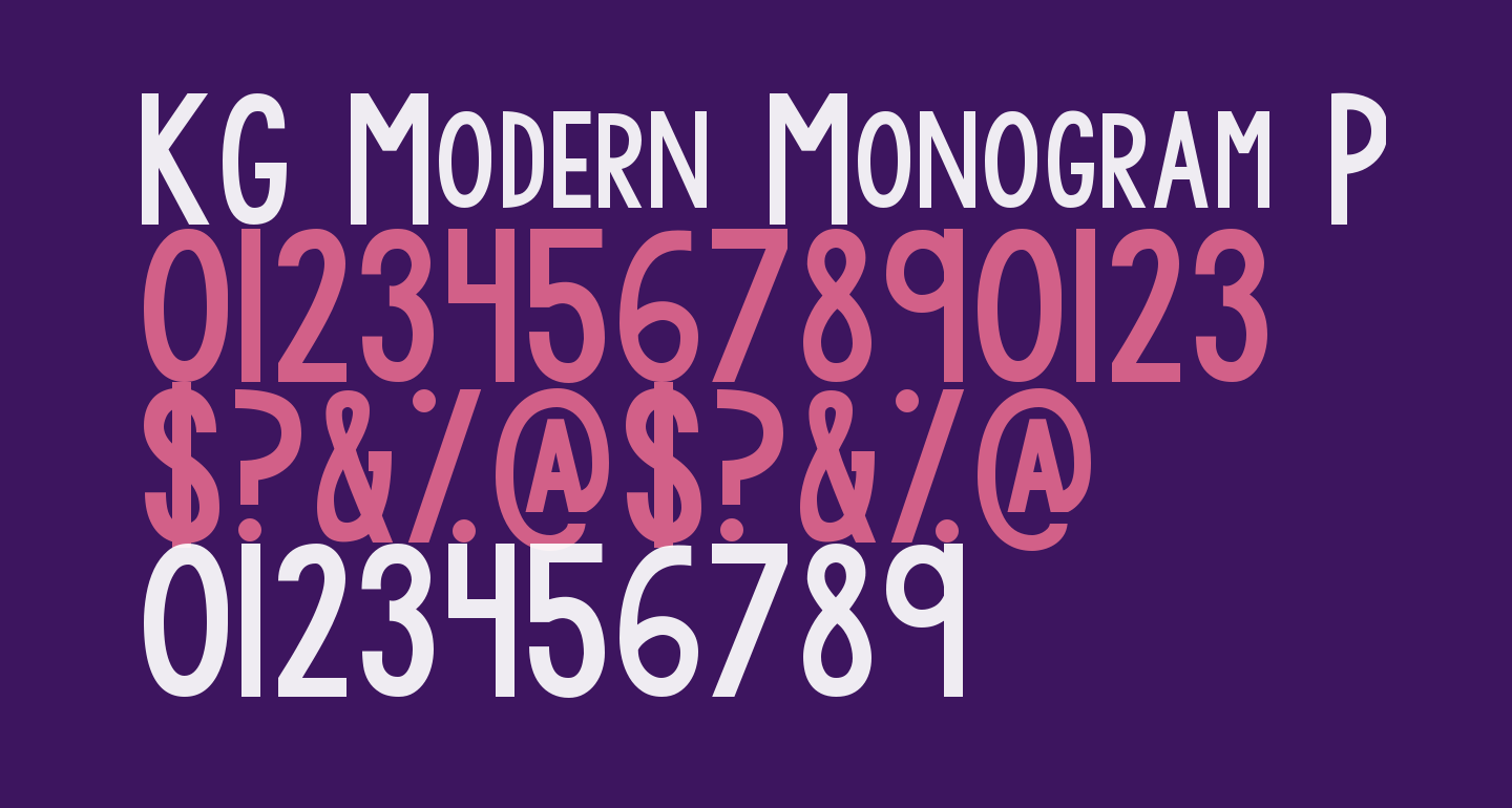 KG Modern Monogram Plain free Font - What Font Is