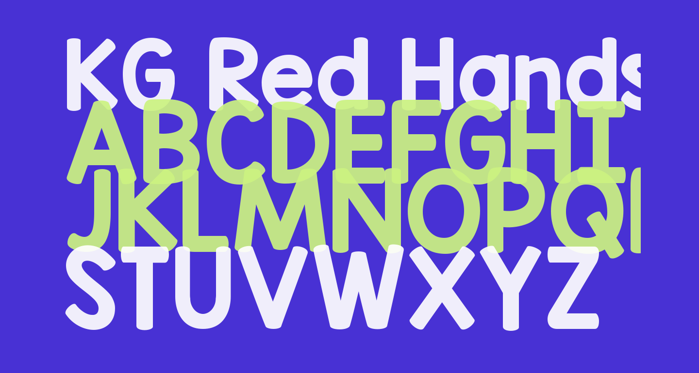 KG Red Hands free Font - What Font Is