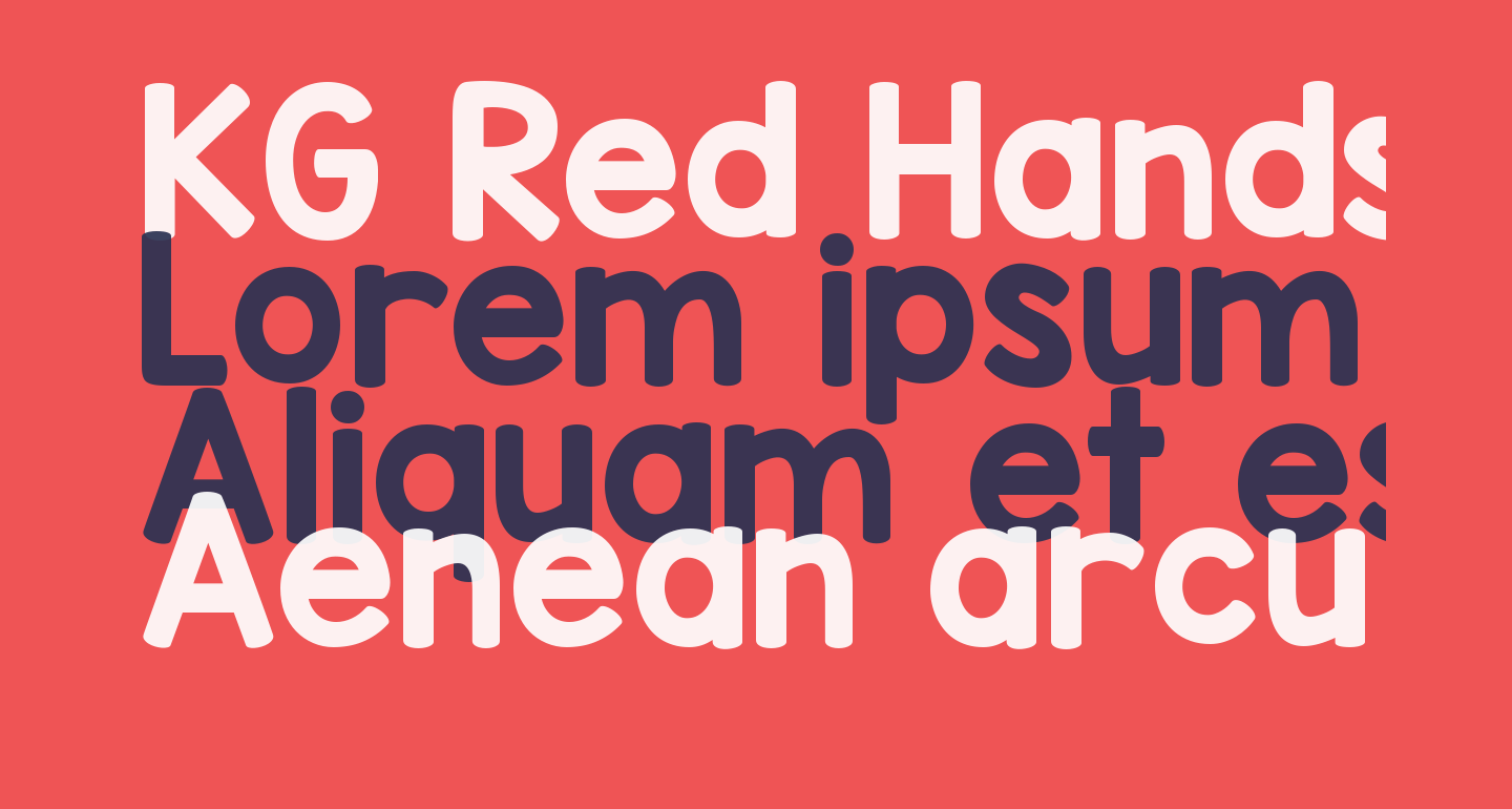 KG Red Hands free Font - What Font Is