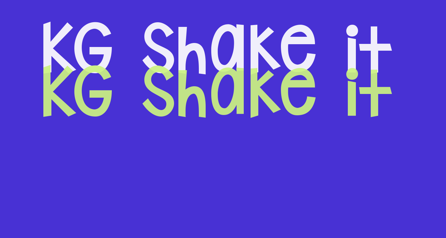 KG Shake it Off Chunky free Font - What Font Is