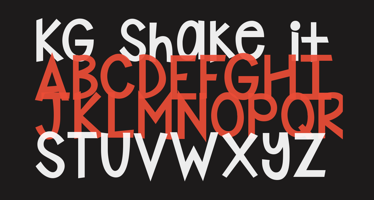 KG Shake it Off Chunky free Font - What Font Is