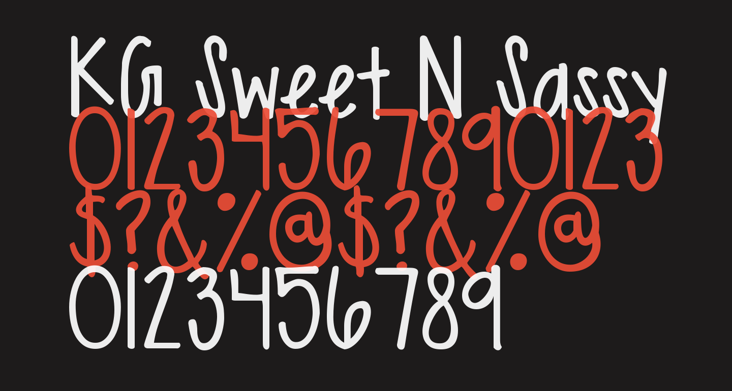 KG Sweet N Sassy free Font - What Font Is
