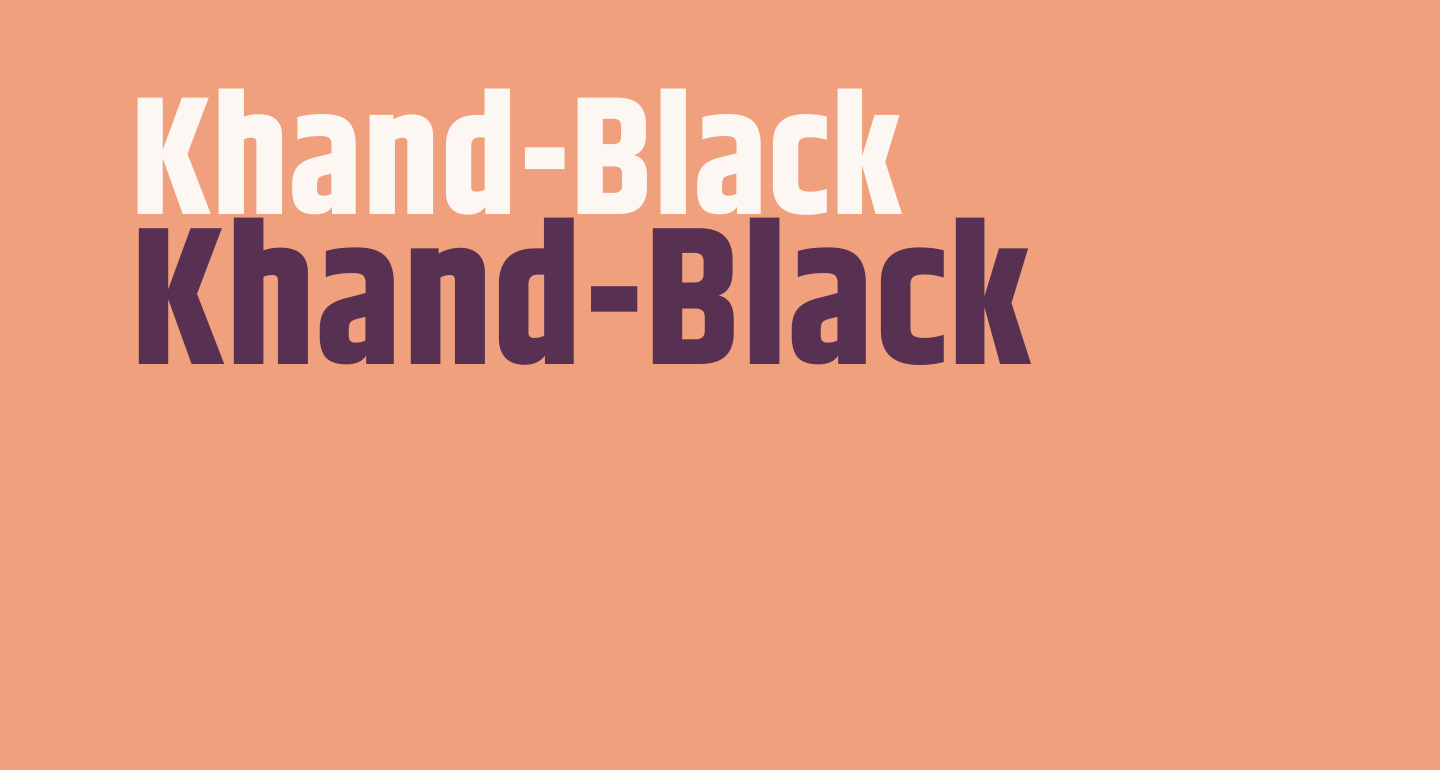 Khand-Black free Font - What Font Is