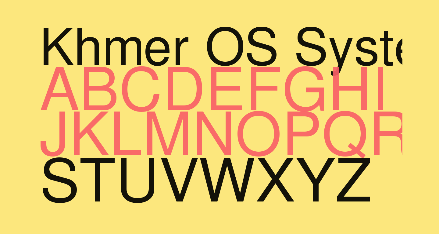 Khmer OS System free Font - What Font Is