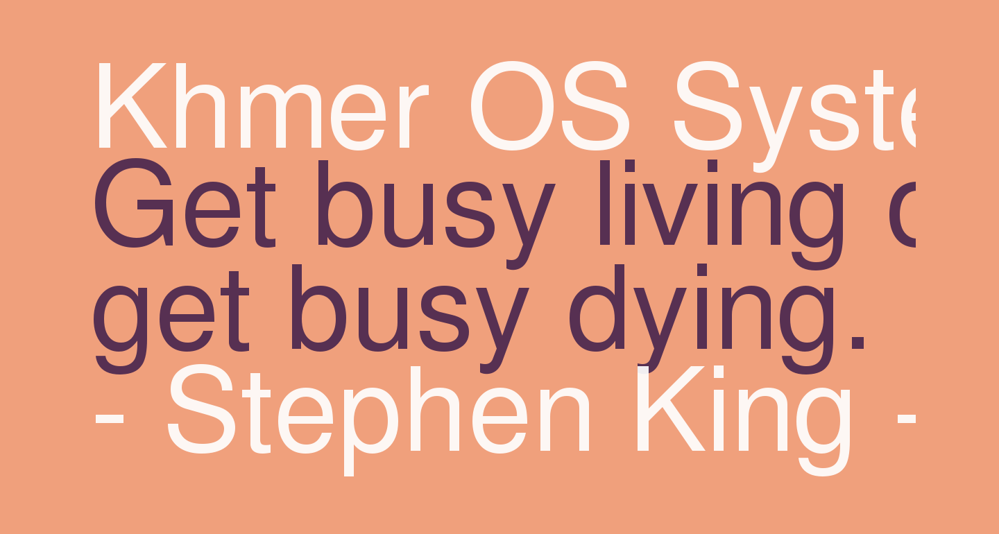 Khmer OS System free Font - What Font Is