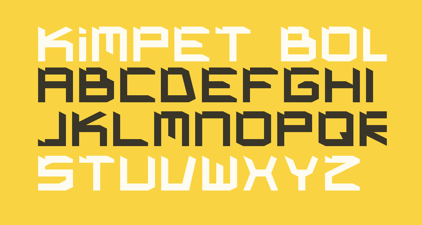 Kimpet Bold free Font - What Font Is