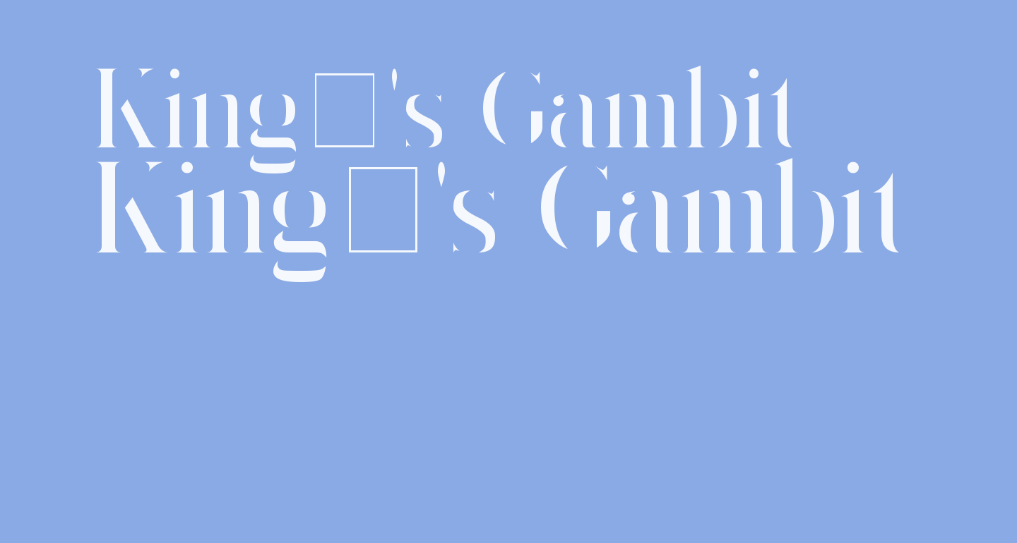 King\'s Gambit free Font - What Font Is