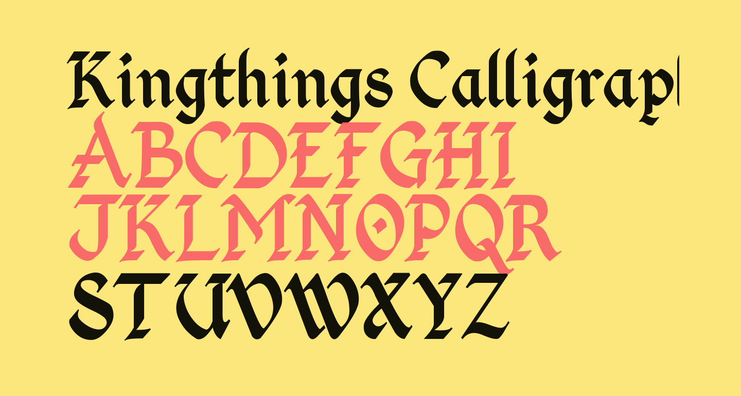 Kingthings Calligraphica 2 free Font - What Font Is