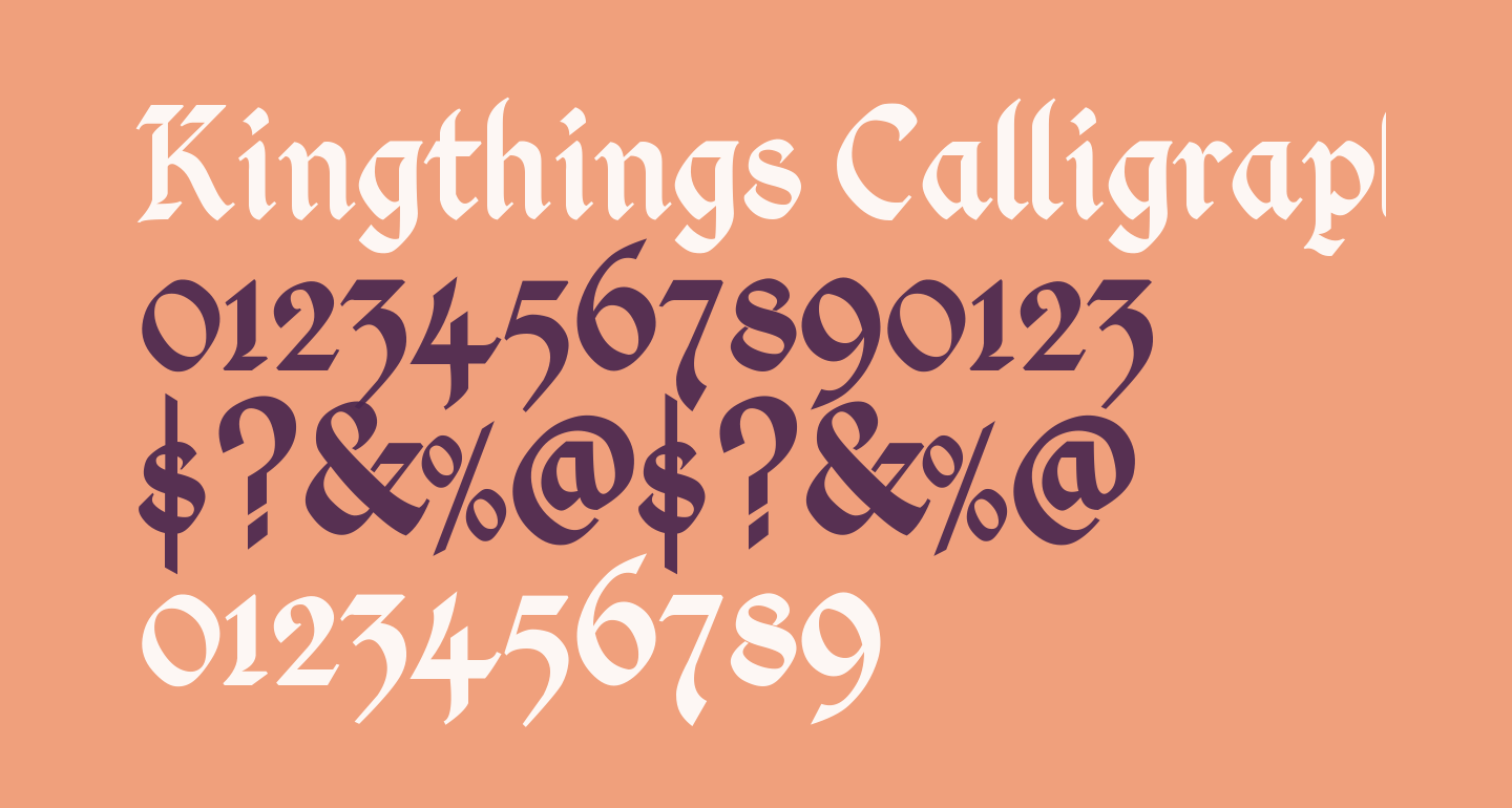 Kingthings Calligraphica 2 free Font - What Font Is