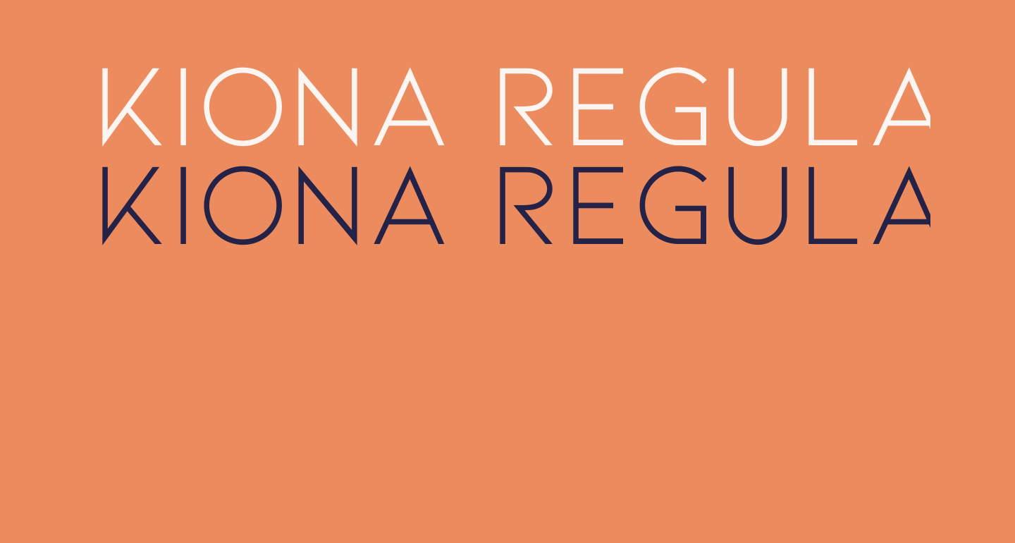 Kiona Regular free Font - What Font Is