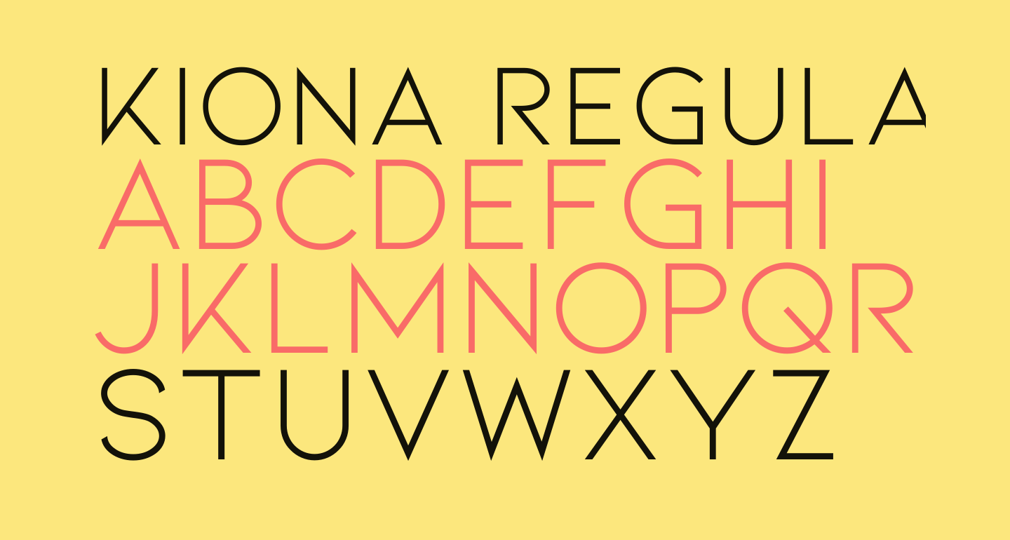Kiona Regular free Font - What Font Is