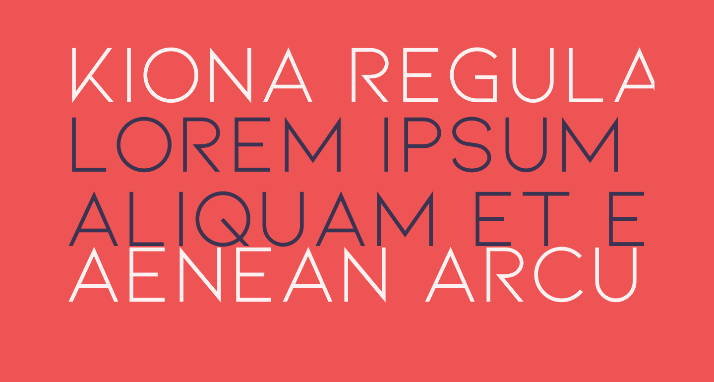 Kiona Regular free Font - What Font Is