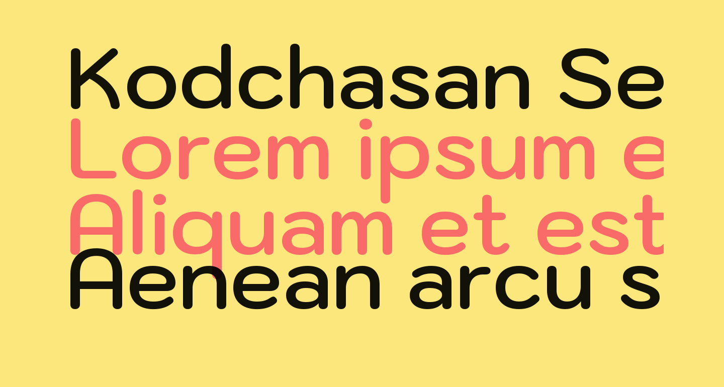 Kodchasan SemiBold free Font - What Font Is