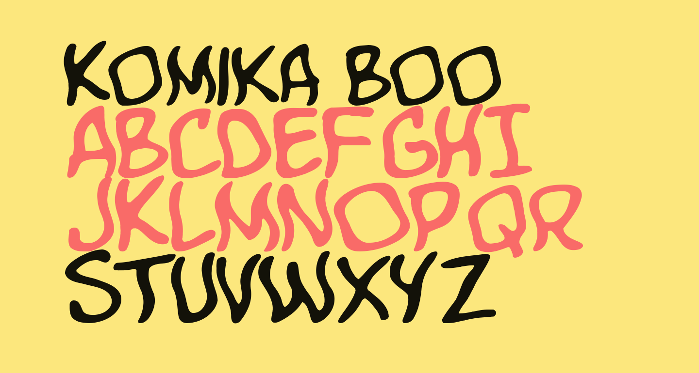 Komika Boo free Font - What Font Is