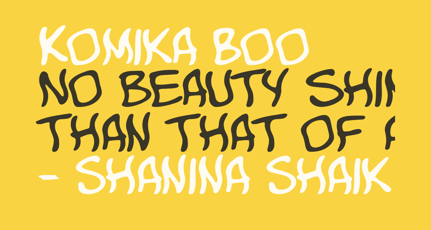 Komika Boo free Font - What Font Is