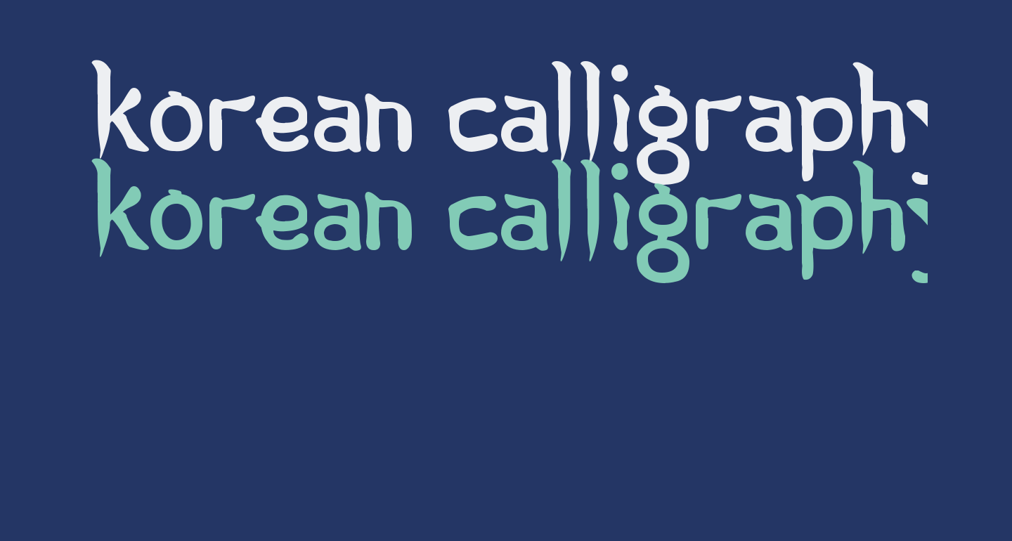 Korean Calligraphy free Font - What Font Is