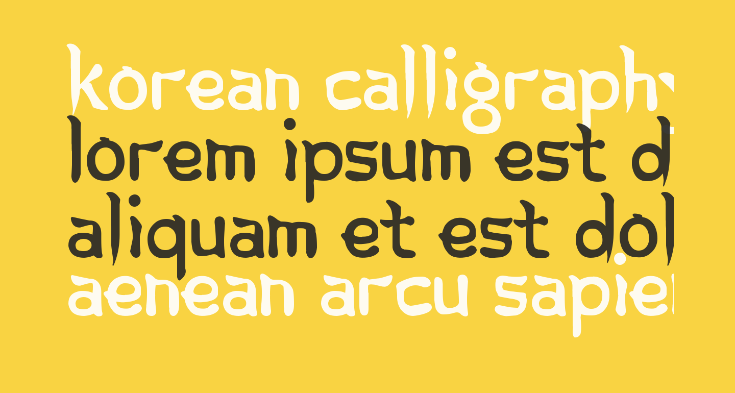 Korean Calligraphy free Font - What Font Is