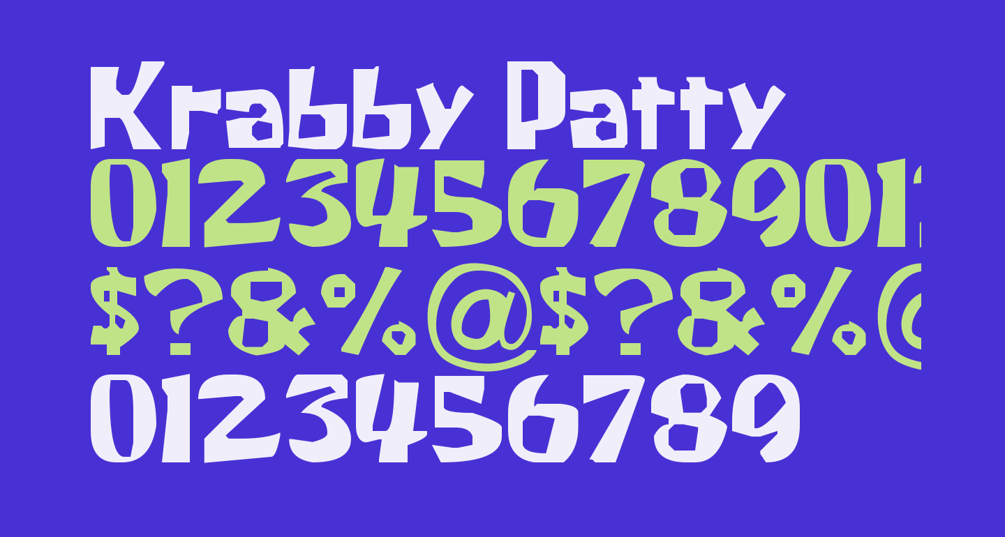 Krabby Patty free Font - What Font Is