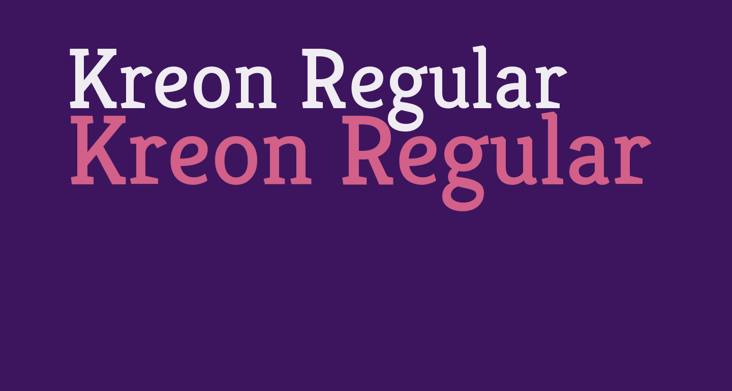 Kreon Regular free Font - What Font Is